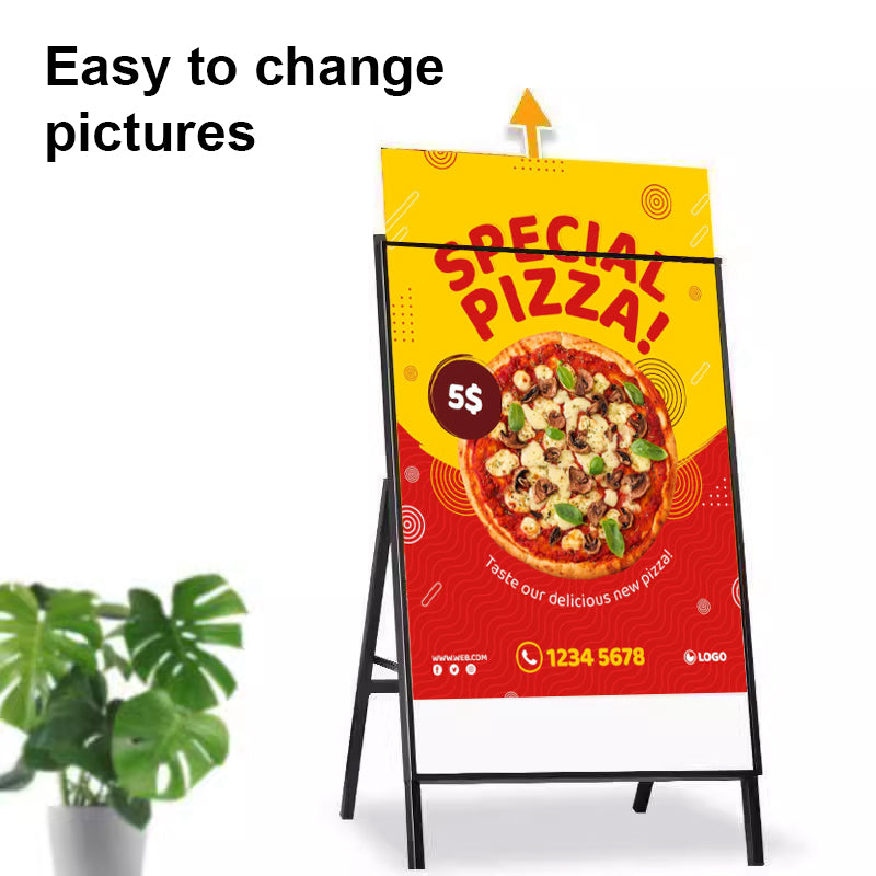 Floor-standing Display Vertical Poster 'A' Board Advertising Light Box ...