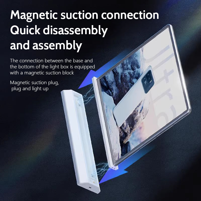 A4 Rechargeable Desktop Display Double Side Advertising Light Box Sign ...